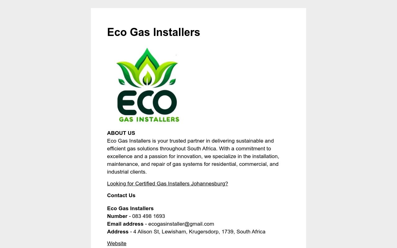 Eco Gas Installers